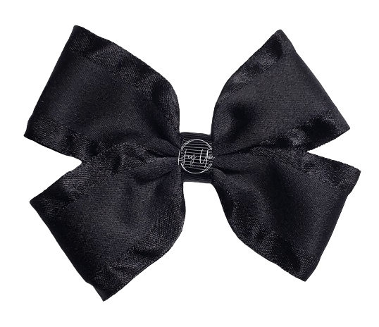 Black Ruffle Basic Bow – Hey You Designs