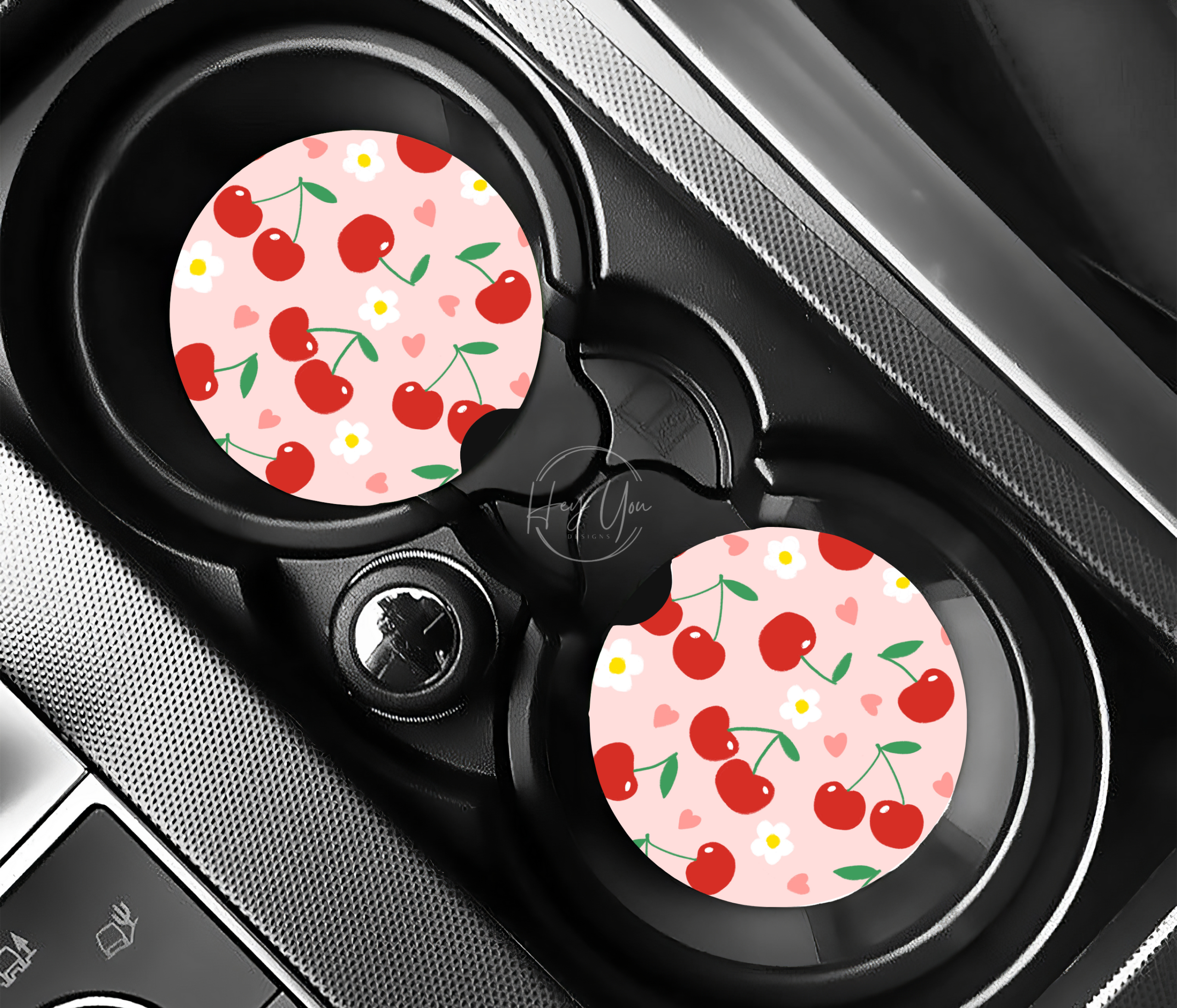 Cherry Car Coasters – Hey You Designs